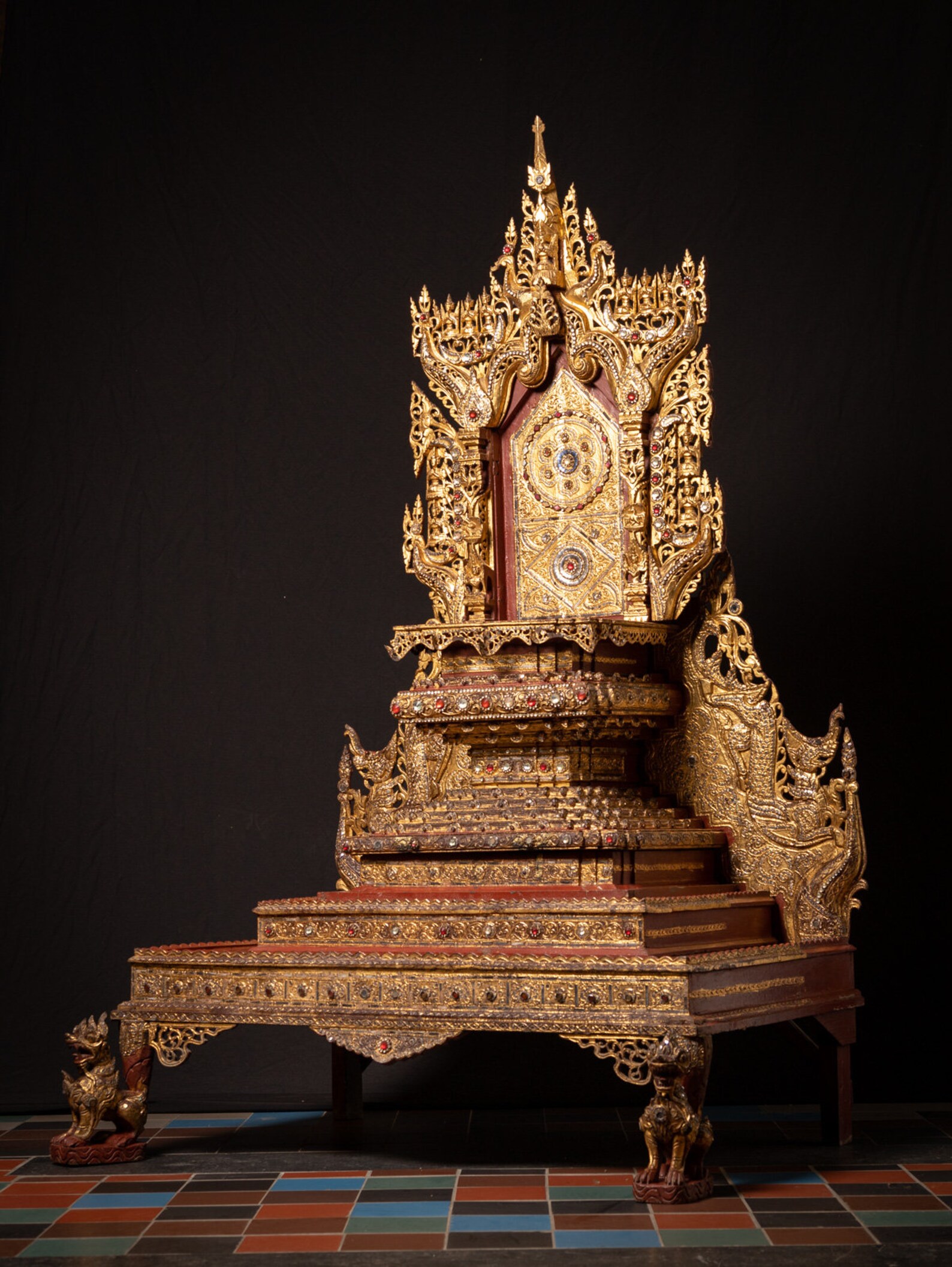 Large Antique Burmese Throne From Burma, 19th Century - Etsy
