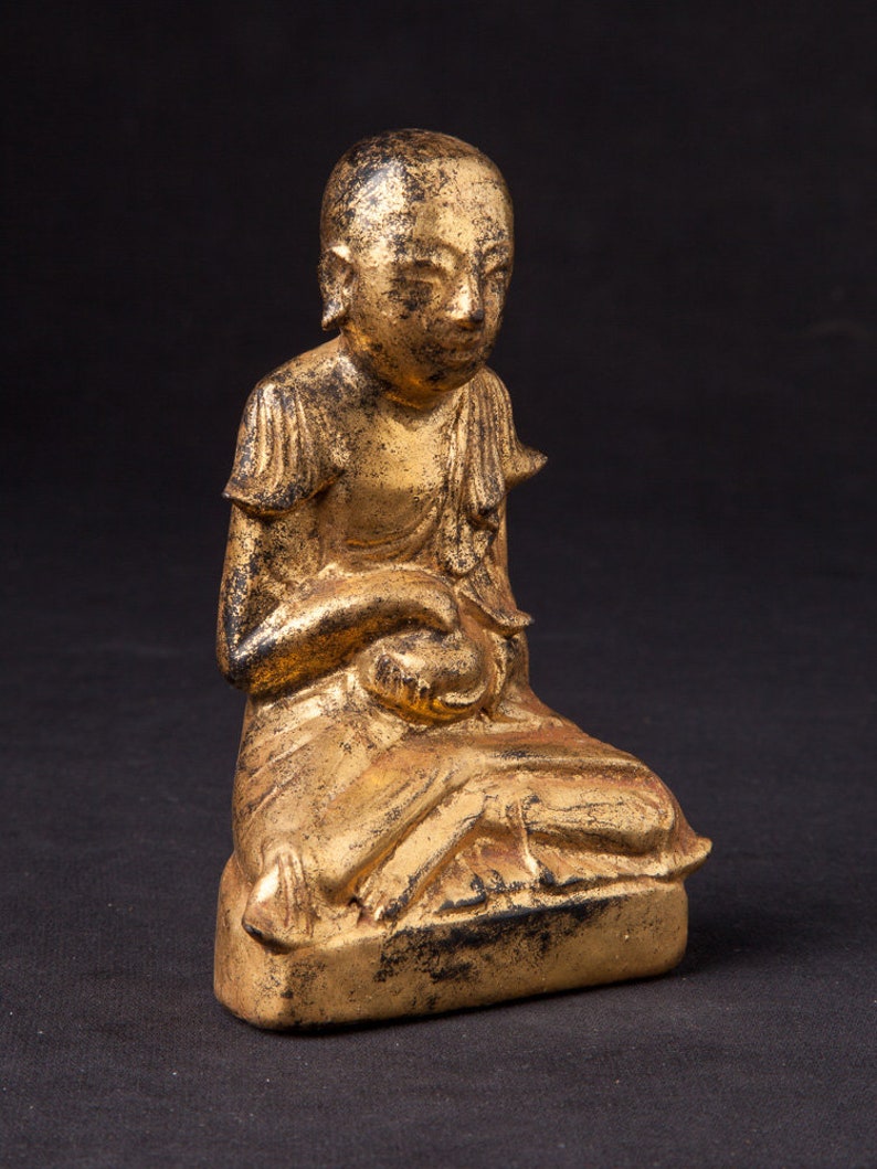 Antique Burmese Monk Statue From Burma, 19th Century - Etsy