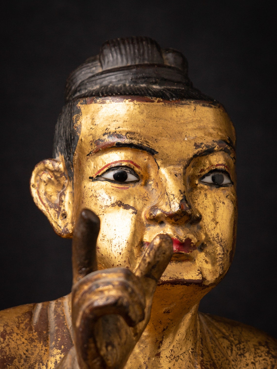 Antique Wooden Burmese Nat Statue From Burma, 19th Century - Etsy