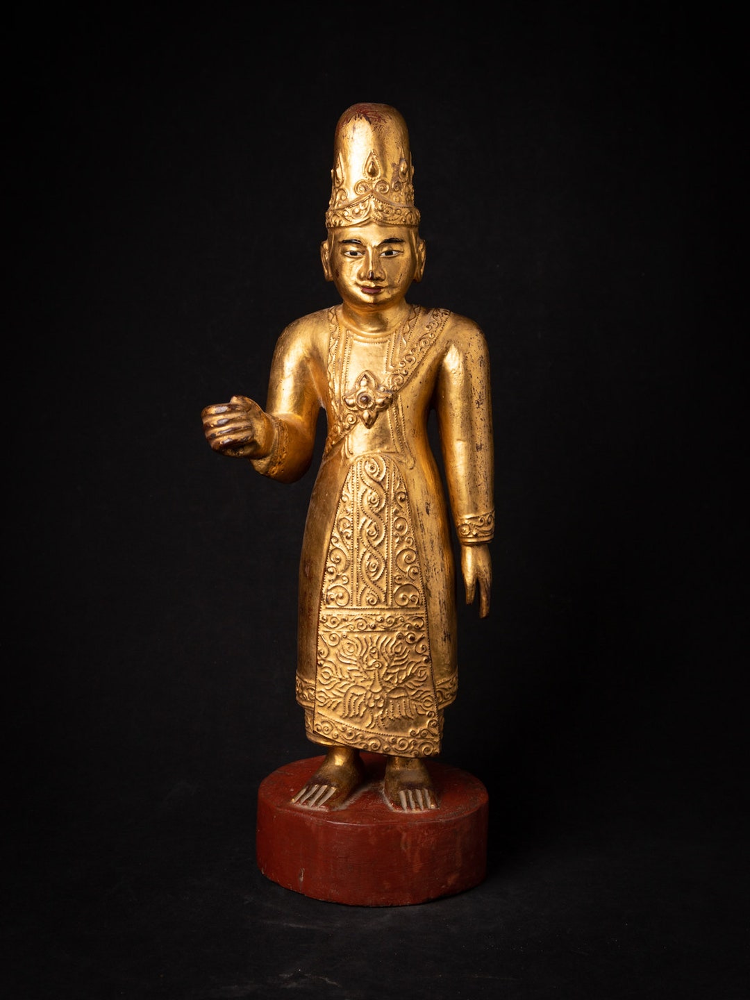 Antique Wooden Burmese Nat Statue From Burma, 19th Century - Etsy