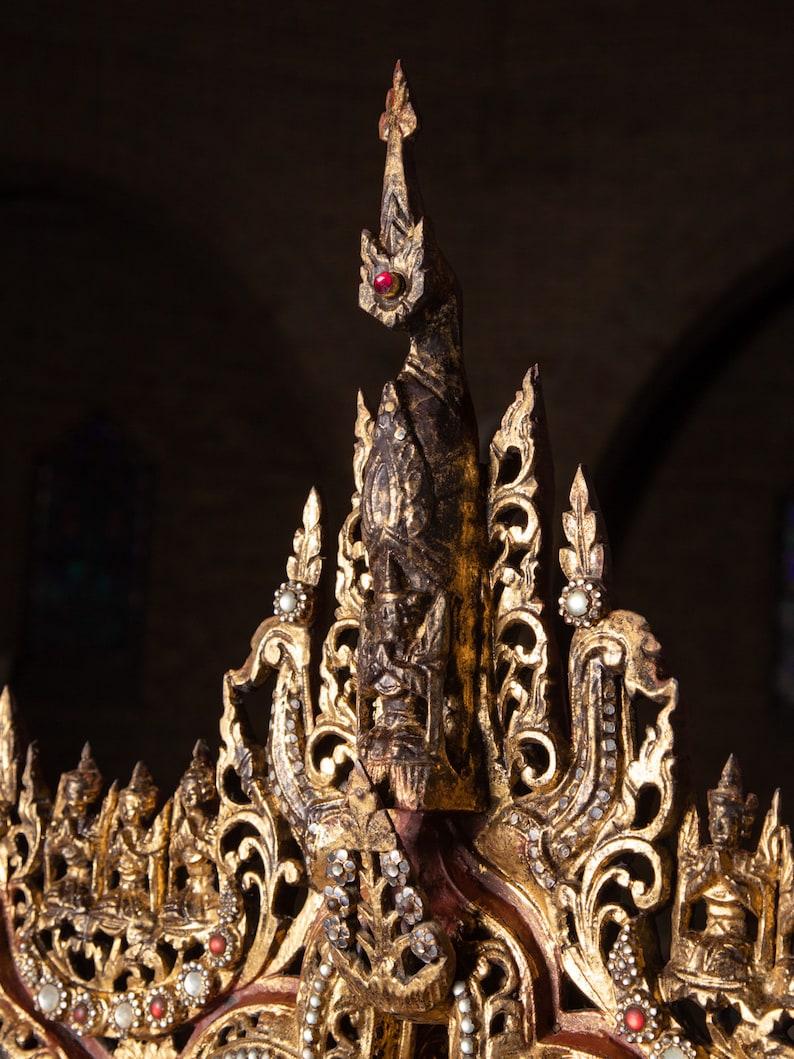 Large Antique Burmese Throne From Burma 19th Century - Etsy