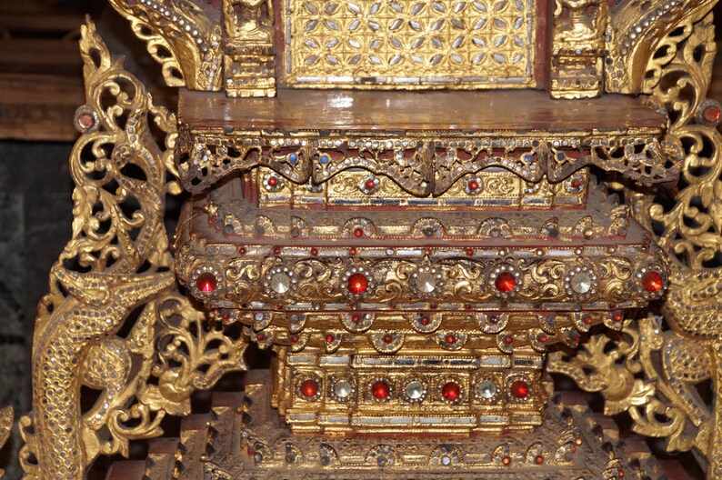 Large Antique Burmese Throne From Burma, 19th Century - Etsy