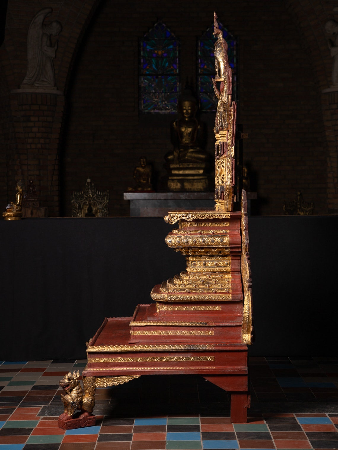 Large Antique Burmese Throne From Burma, 19th Century - Etsy