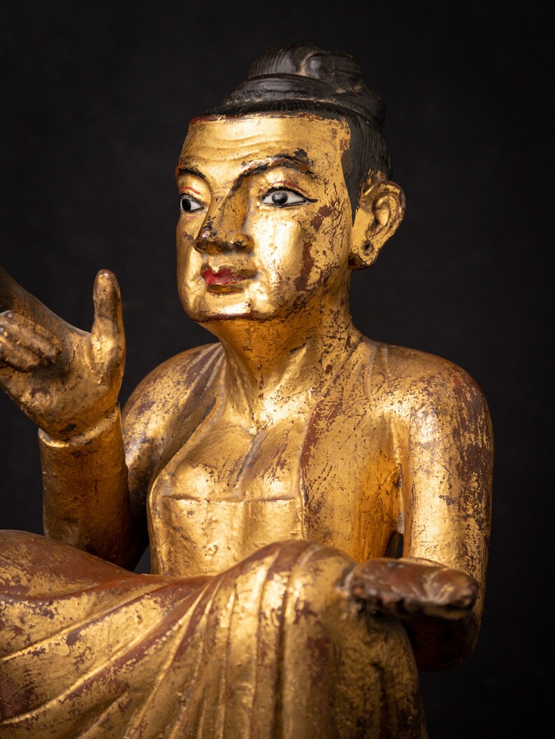 Antique Wooden Burmese Nat Statue From Burma 19th Century - Etsy