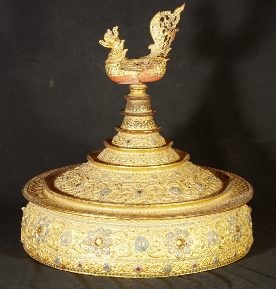 Large Burmese Offering Vessel With Hintha Bird From Burma, 19th Century ...