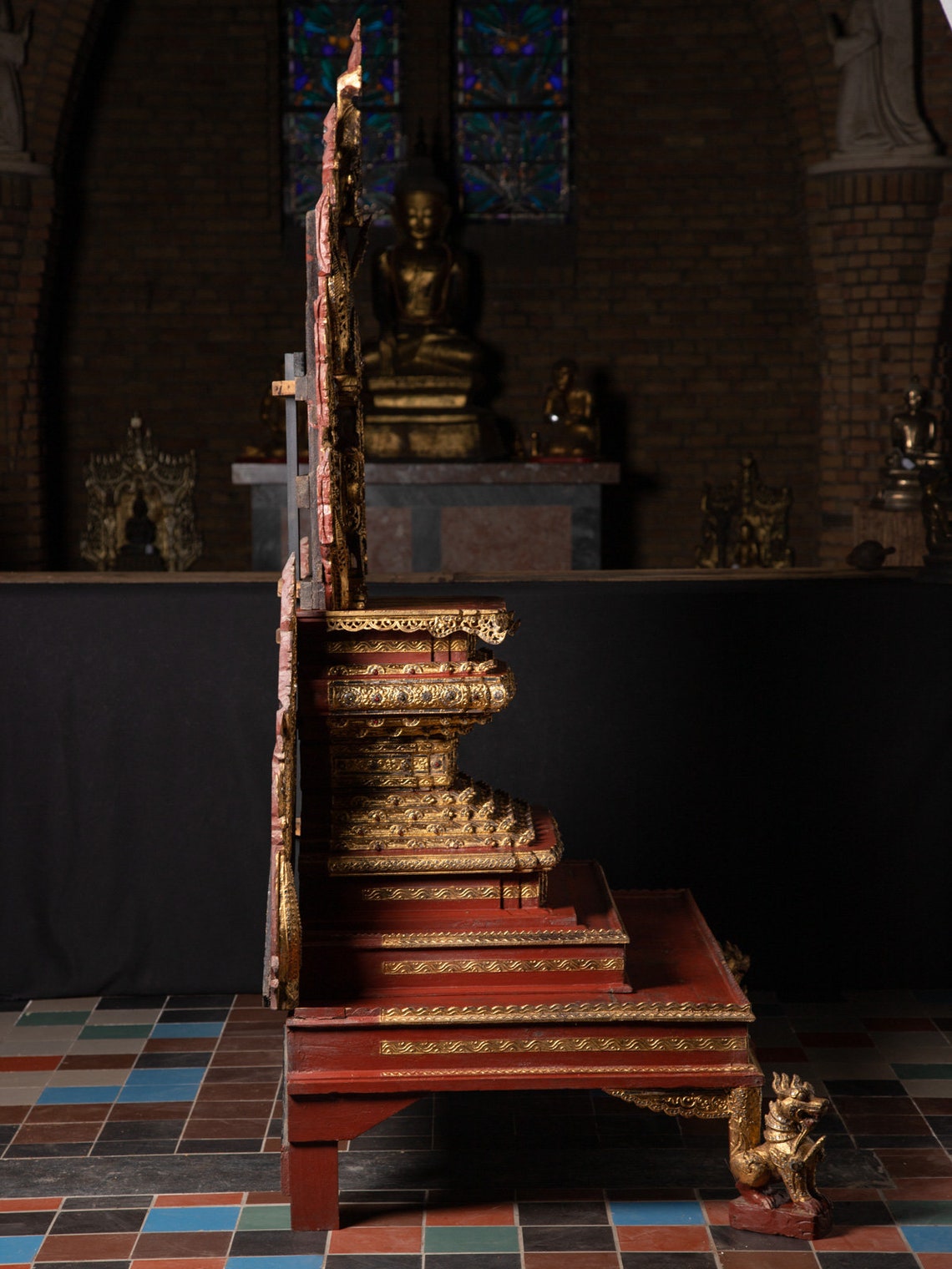 Large Antique Burmese Throne From Burma 19th Century - Etsy