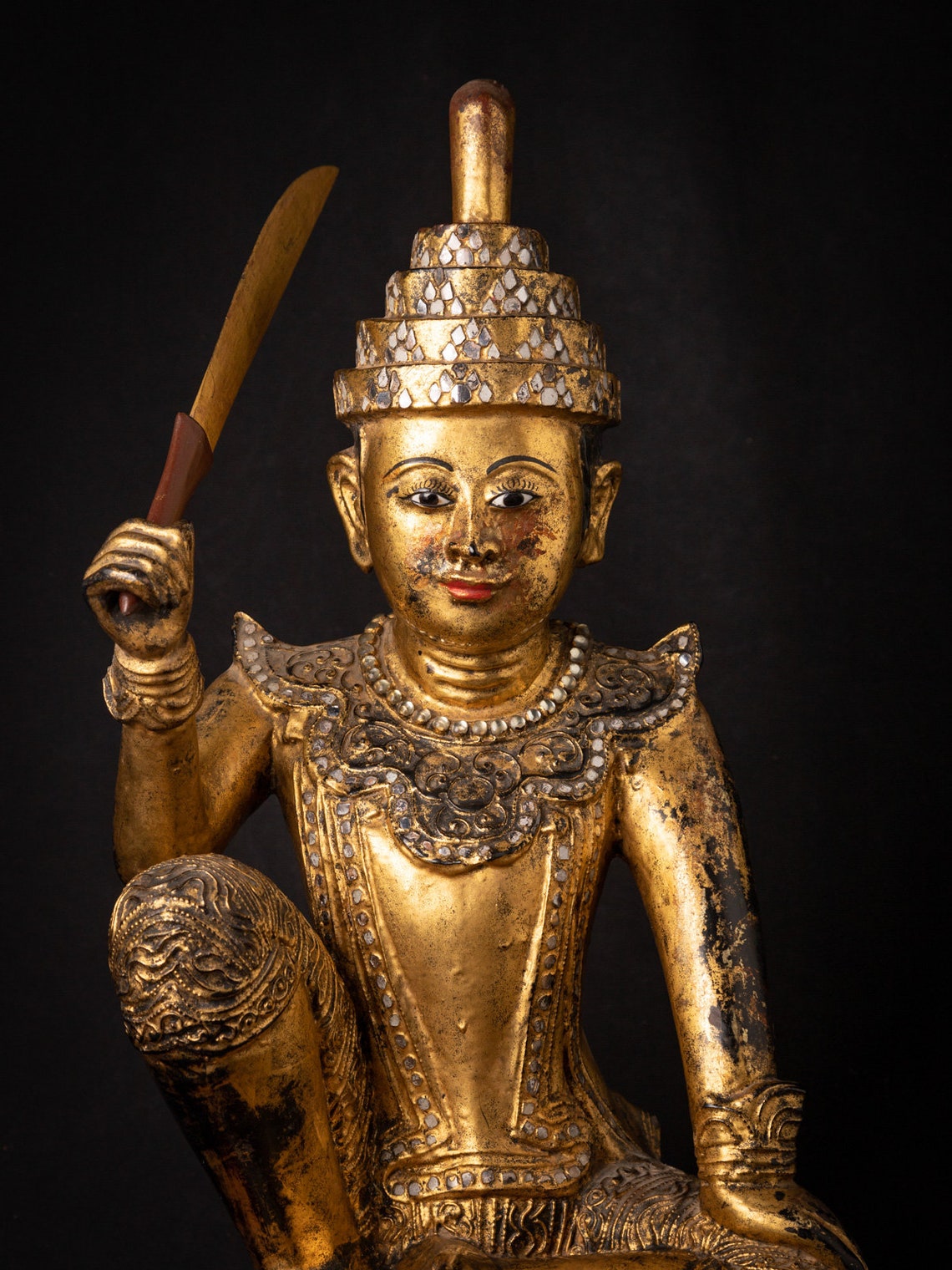 Antique Wooden Burmese Nat Statue From Burma, 19th Century - Etsy