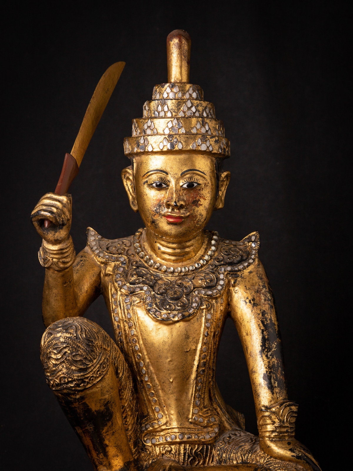 Antique Wooden Burmese Nat Statue From Burma, 19th Century - Etsy