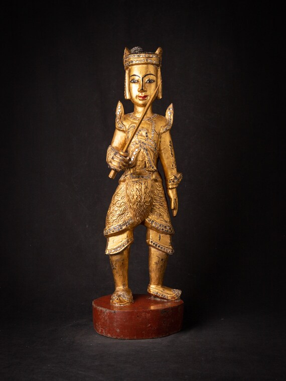 Antique Wooden Burmese Nat Statue From Burma 19th Century - Etsy
