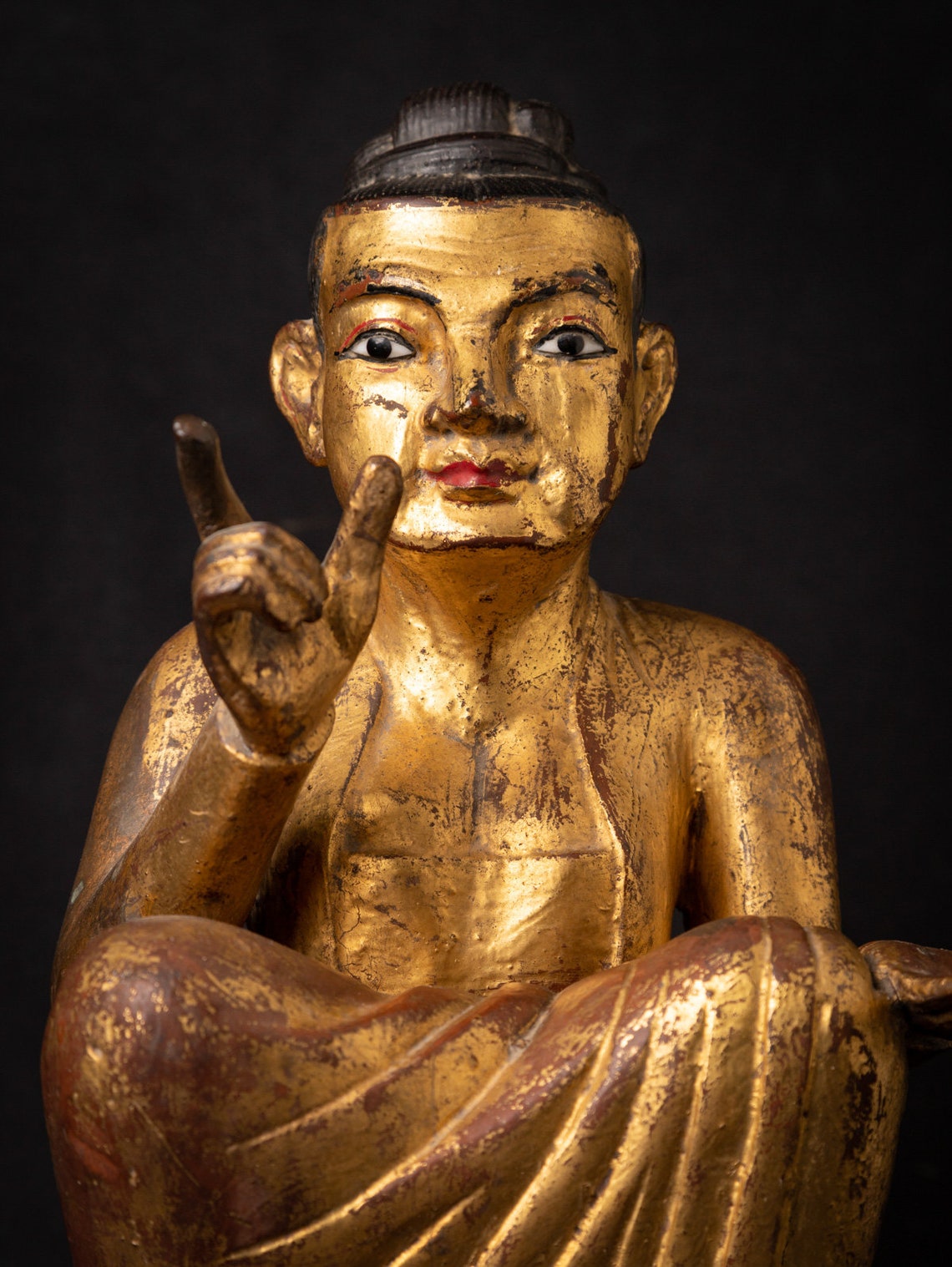 Antique Wooden Burmese Nat Statue From Burma, 19th Century - Etsy