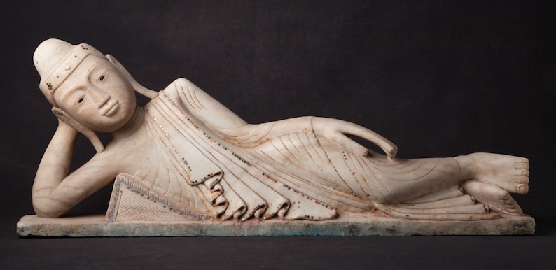 Special Antique Reclining Buddha Statue From Burma - Etsy