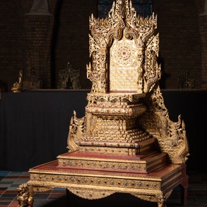 Large Antique Burmese Throne From Burma 19th Century - Etsy