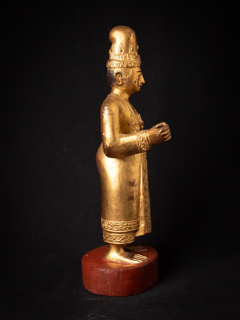 Antique Wooden Burmese Nat Statue From Burma, 19th Century - Etsy