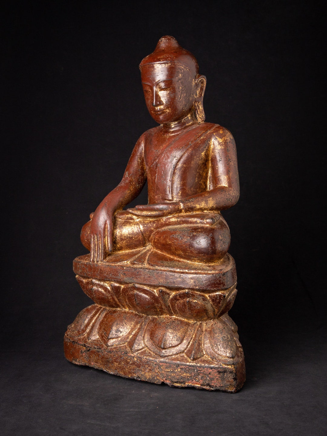 Antique Wooden Burmese Pinya Buddha Statue From Burma - Etsy