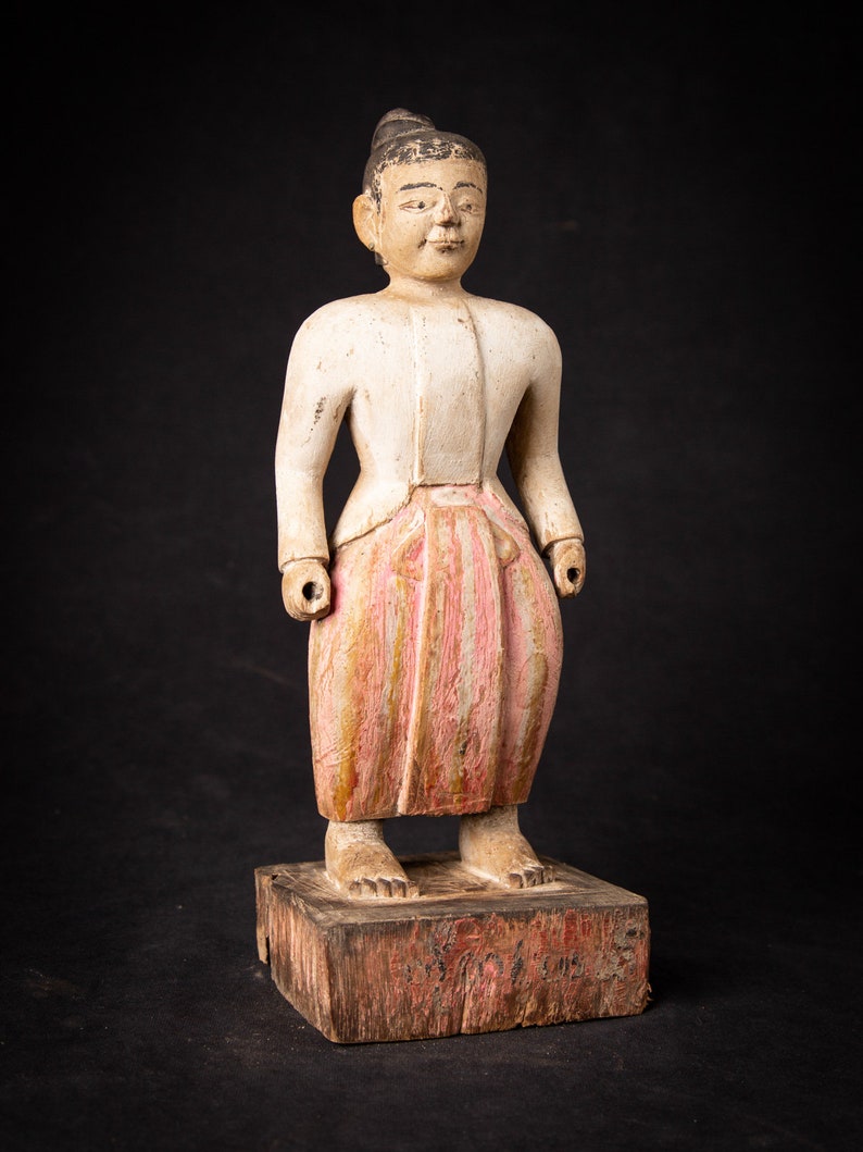 Antique Wooden Burmese Nat Statue From Burma, 19th Century - Etsy