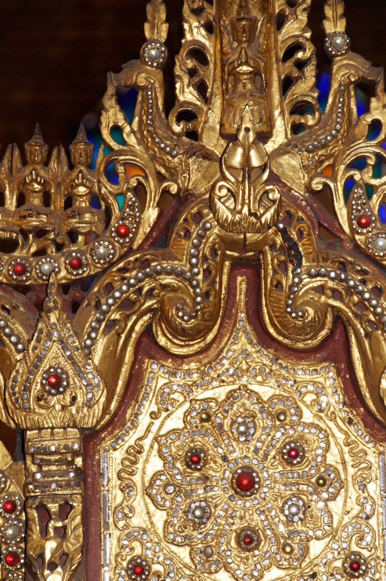 Large Antique Burmese Throne From Burma, 19th Century - Etsy