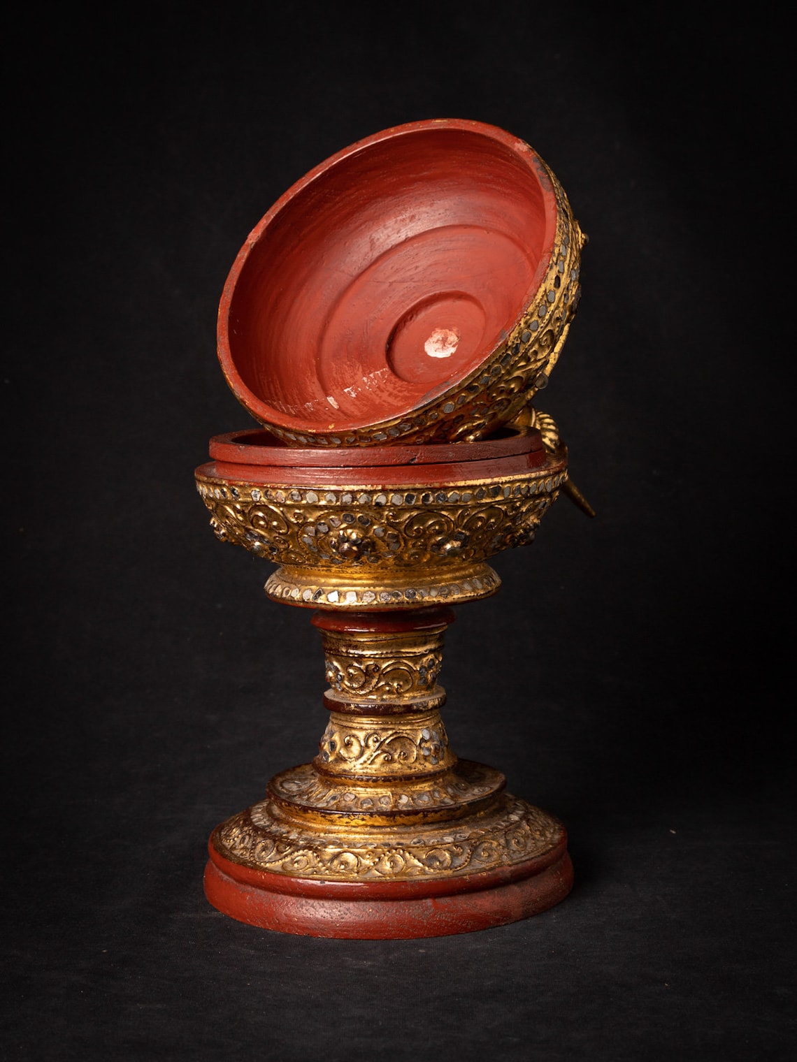 Antique Wooden Burmese Offering Vessel From Burma 19th - Etsy