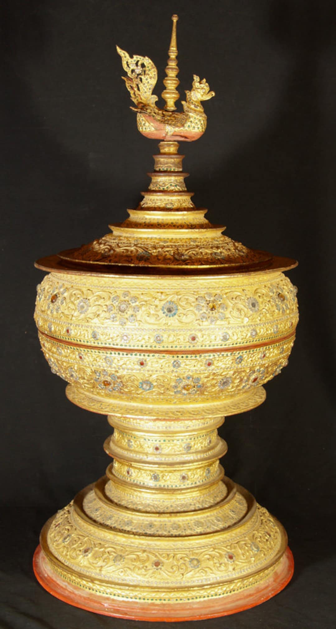 Large Burmese Offering Vessel With Hintha Bird From Burma, 19th Century ...