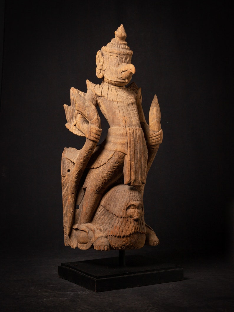 Special and Large Antique Wooden Garuda Statue From Burma, 17th Century ...
