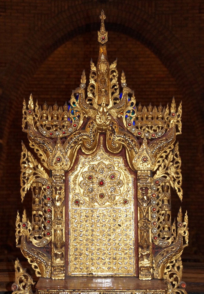 Large Antique Burmese Throne From Burma, 19th Century - Etsy