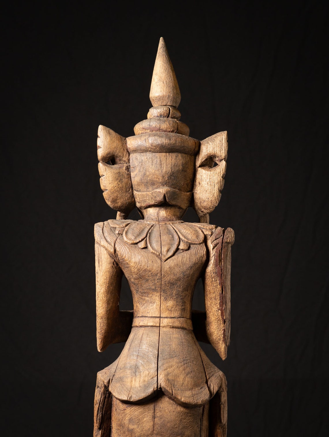 Large Antique Wooden Burmese Nat Statue From Burma, 19th Century - Etsy
