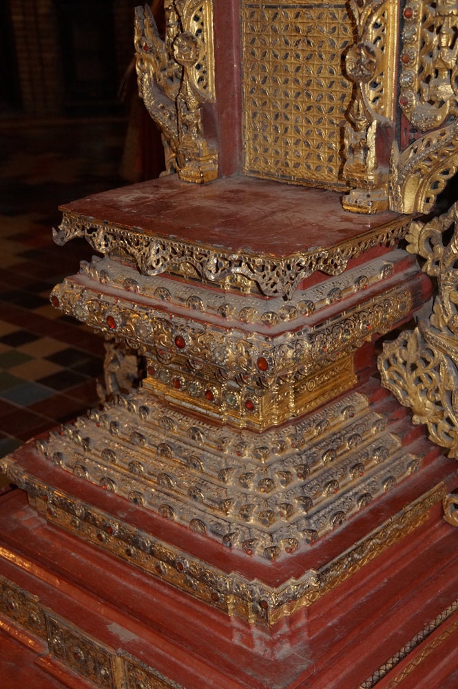 Large Antique Burmese Throne From Burma, 19th Century - Etsy