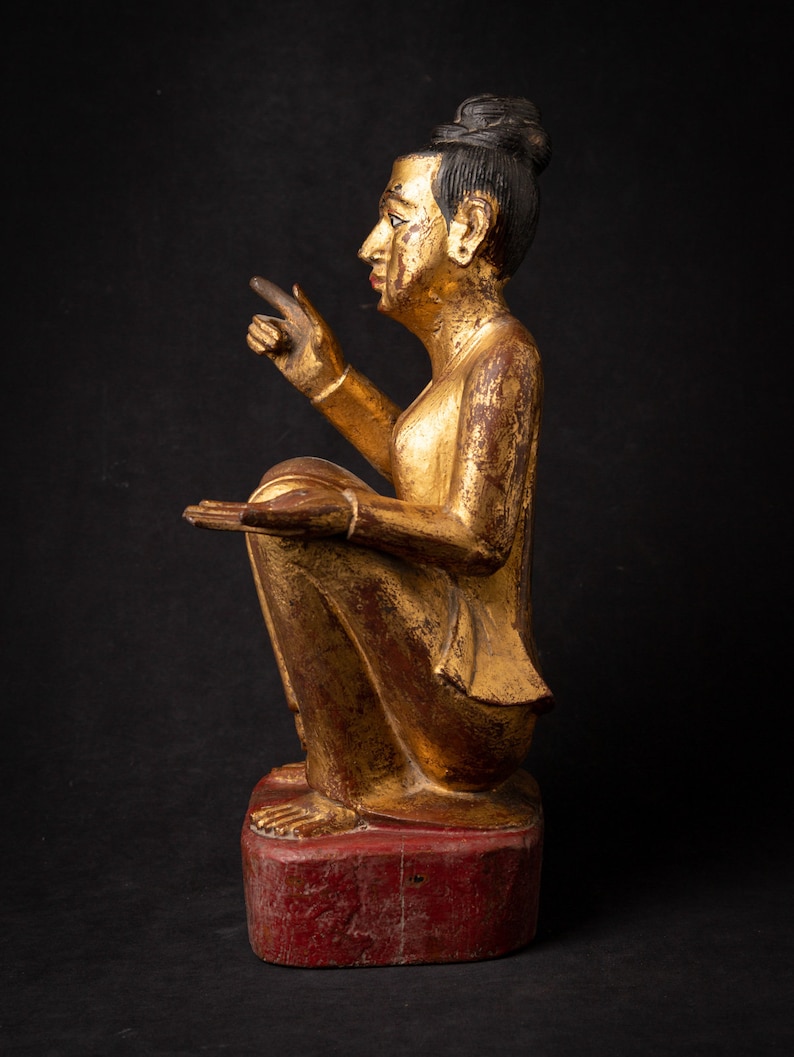 Antique Wooden Burmese Nat Statue From Burma, 19th Century - Etsy
