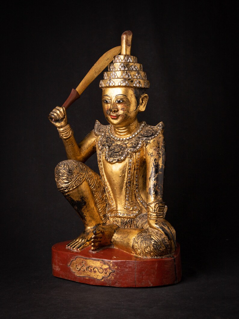 Antique Wooden Burmese Nat Statue From Burma 19th Century - Etsy