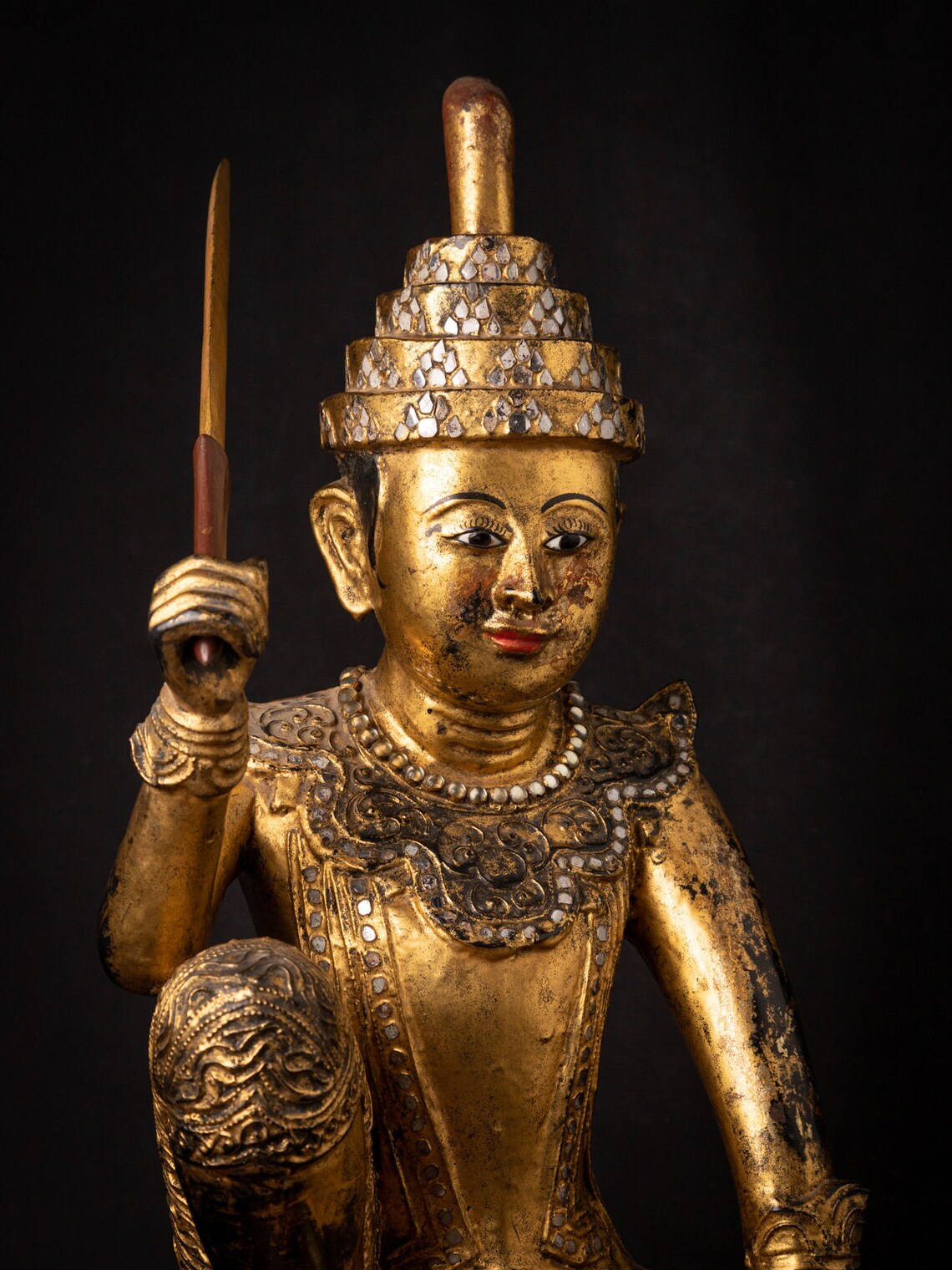 Antique Wooden Burmese Nat Statue From Burma, 19th Century - Etsy