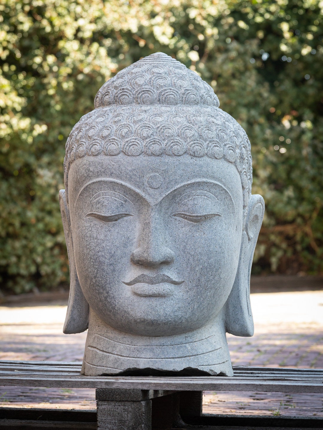 Andesite Stone Buddha Head From Indonesia - Etsy