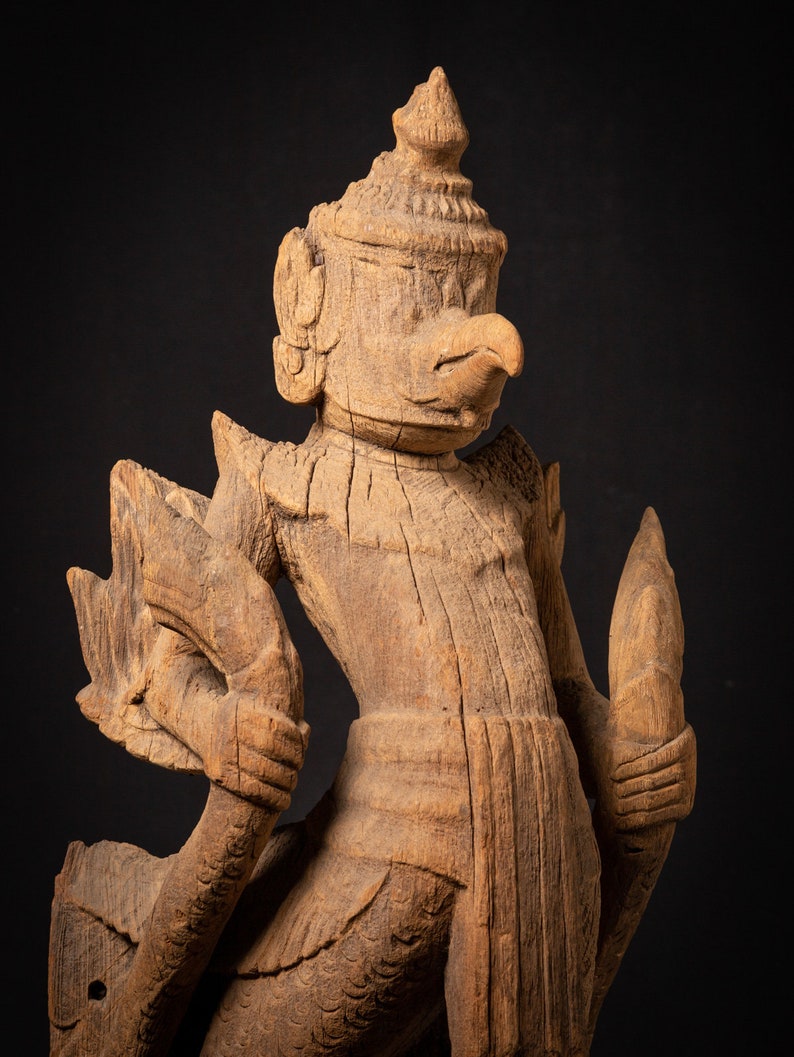 Special and Large Antique Wooden Garuda Statue From Burma, 17th Century ...