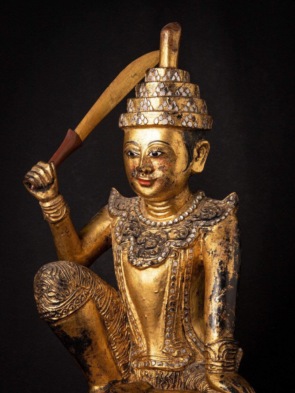 Antique Wooden Burmese Nat Statue From Burma, 19th Century - Etsy