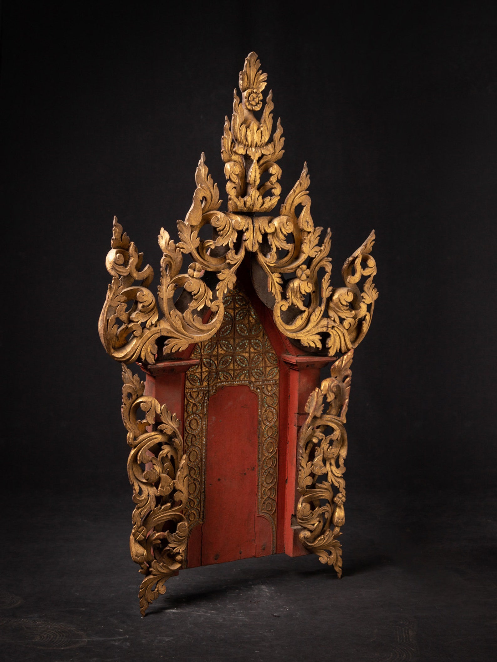 Antique Wooden Burmese Temple Panel From Burma, 19th Century - Etsy