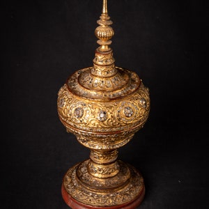 Antique Wooden Burmese Offering Vessel From Burma 19th - Etsy