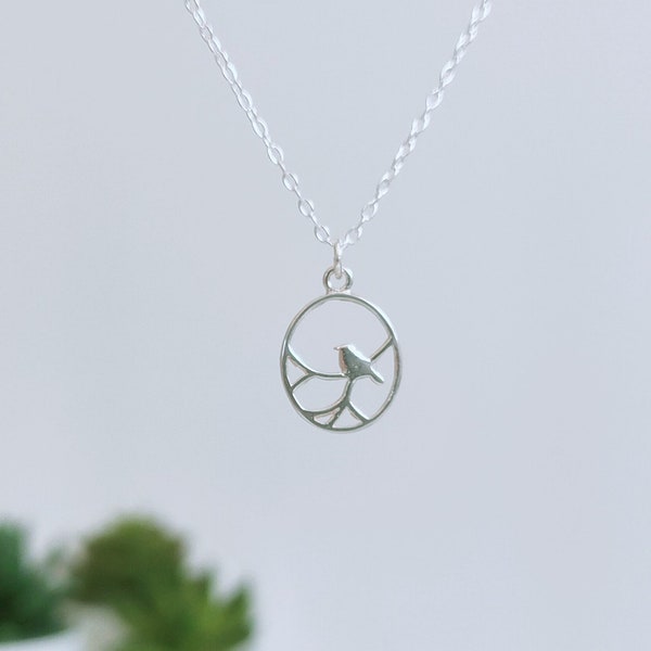 Silver Bird Necklace - Etsy