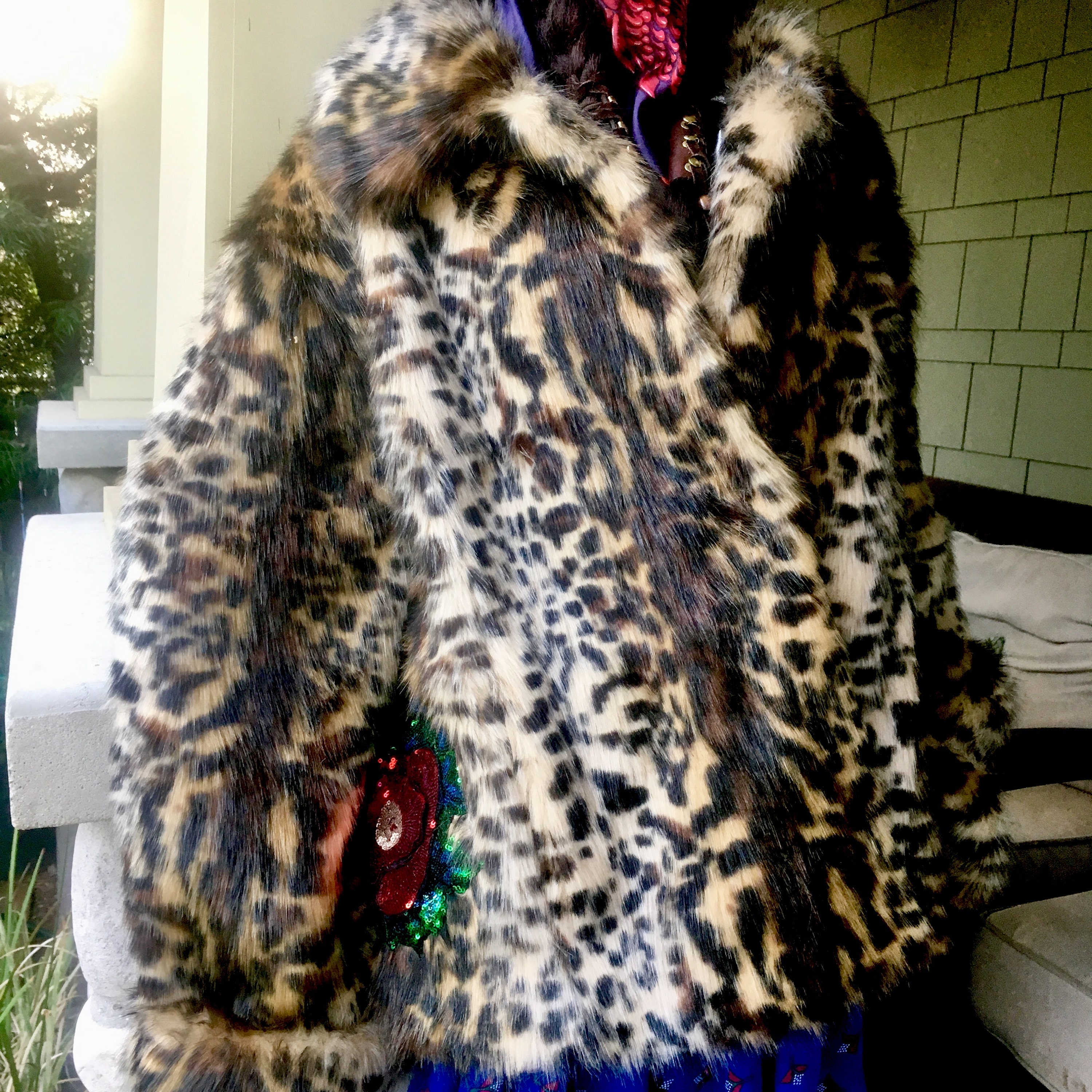 Leopard Print Faux Fur Coat Pin up Coat Festival Coat Warm - Etsy