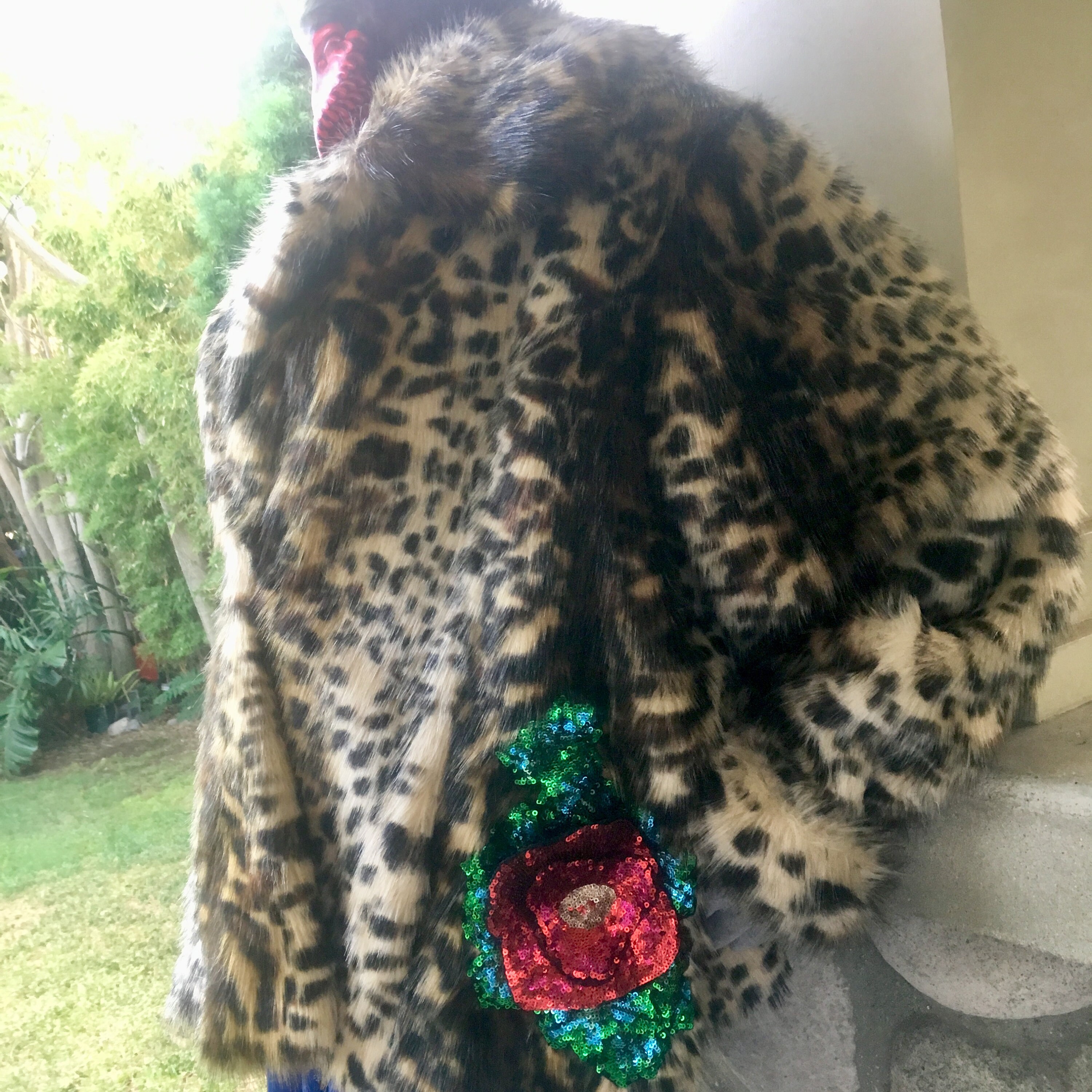 Leopard Print Faux Fur Coat Pin up Coat Festival Coat Warm - Etsy