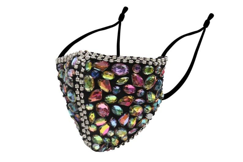 Crystal Face Mask for Women Rhinestone Sparkle Reusable - Etsy