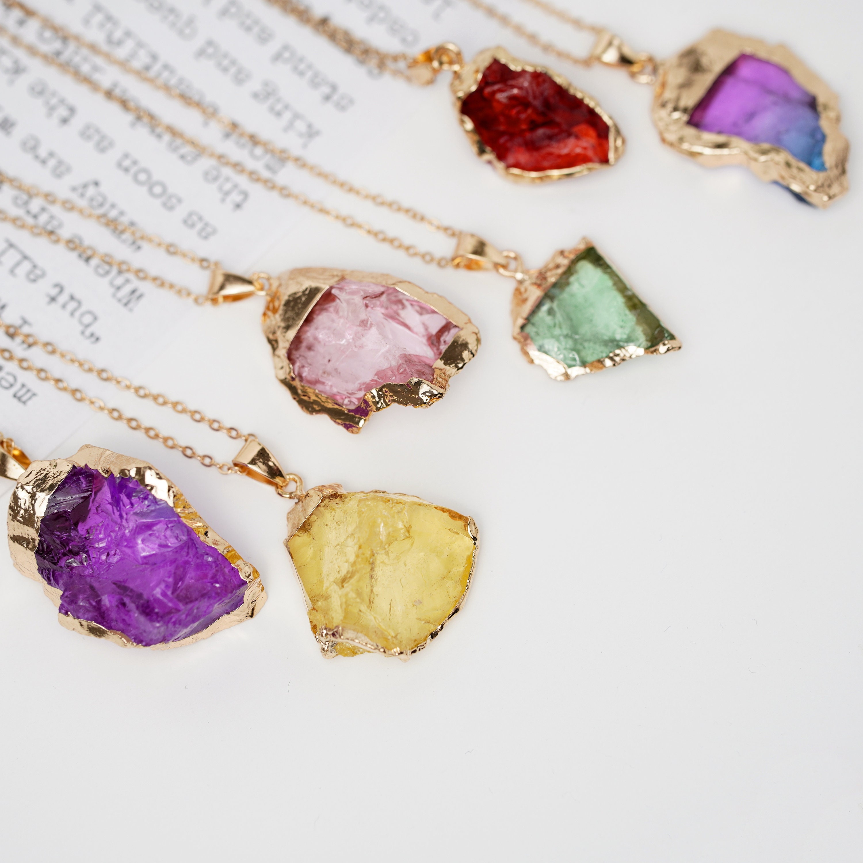 Raw Crystal Wire Wrapped Necklace Bedrock Bijoux