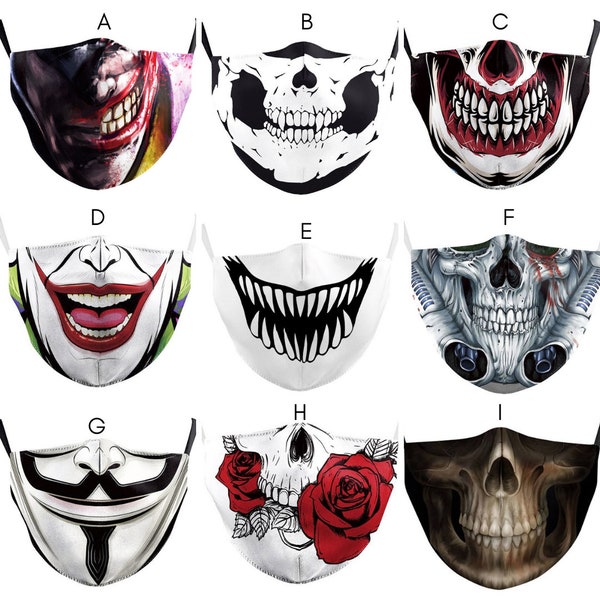 Sugar Skull Face Mask - Etsy