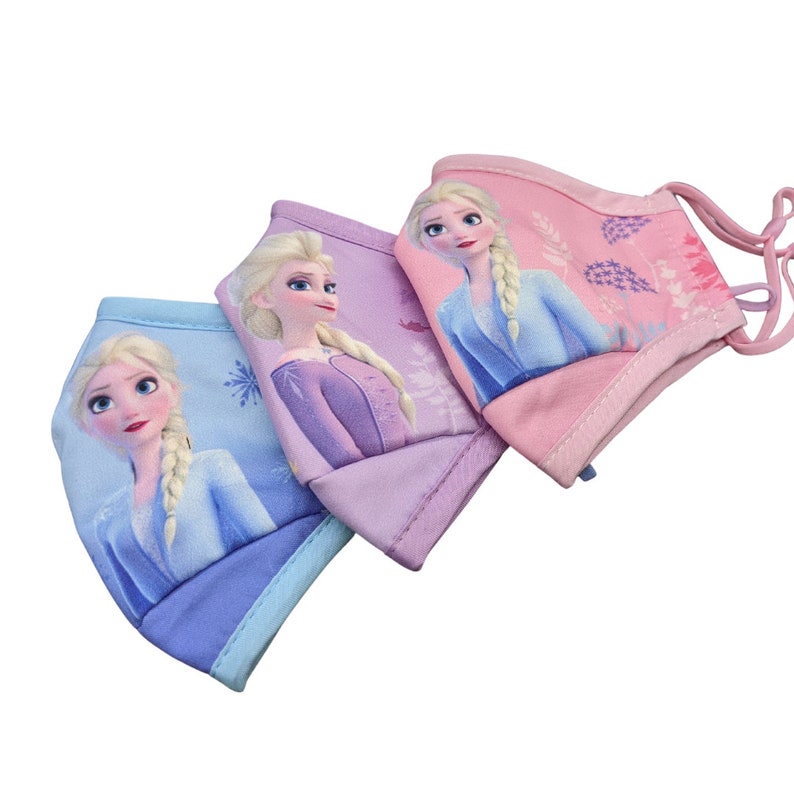 Elsa From Frozen Face Mask Kids Disney Princess Face Mask | Etsy