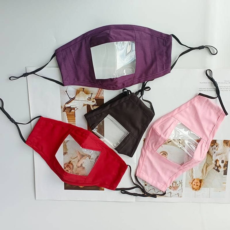 Clear Window Face Mask Deaf Hard of Hearing Transparent - Etsy