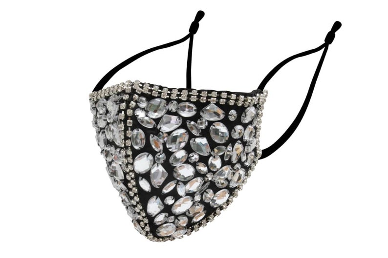 Crystal Face Mask for Women Rhinestone Sparkle Reusable - Etsy