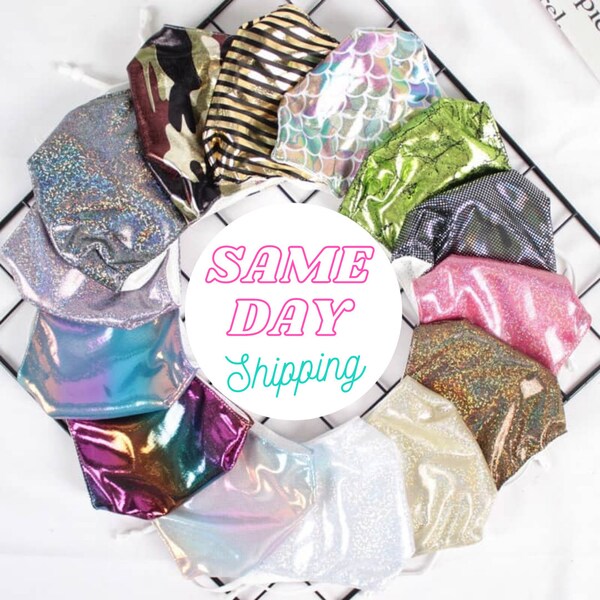 Holographic Face Mask - Etsy