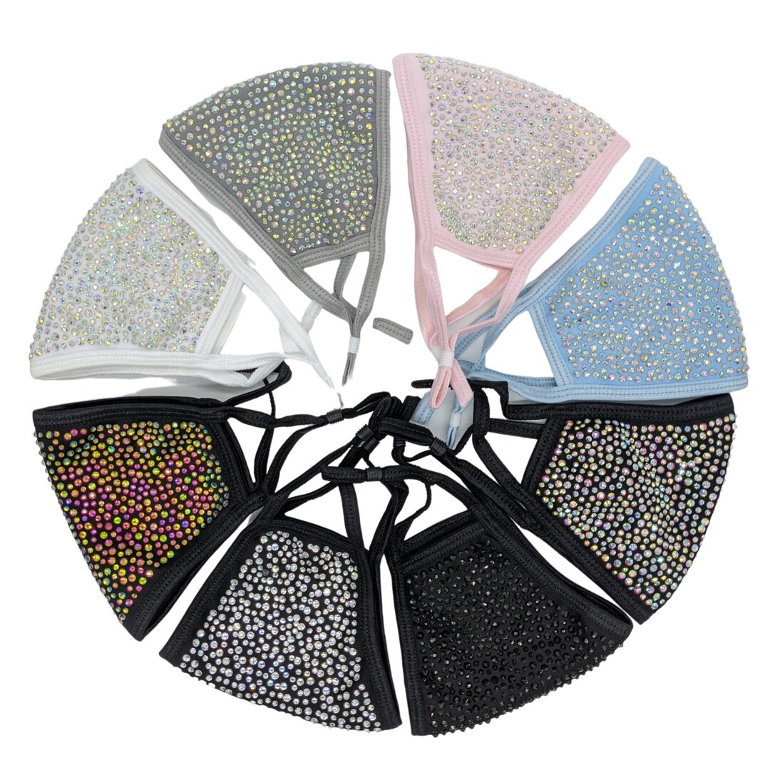 Prom Face Mask, Homecoming Face Mask Covering, Bling, Crystal ...