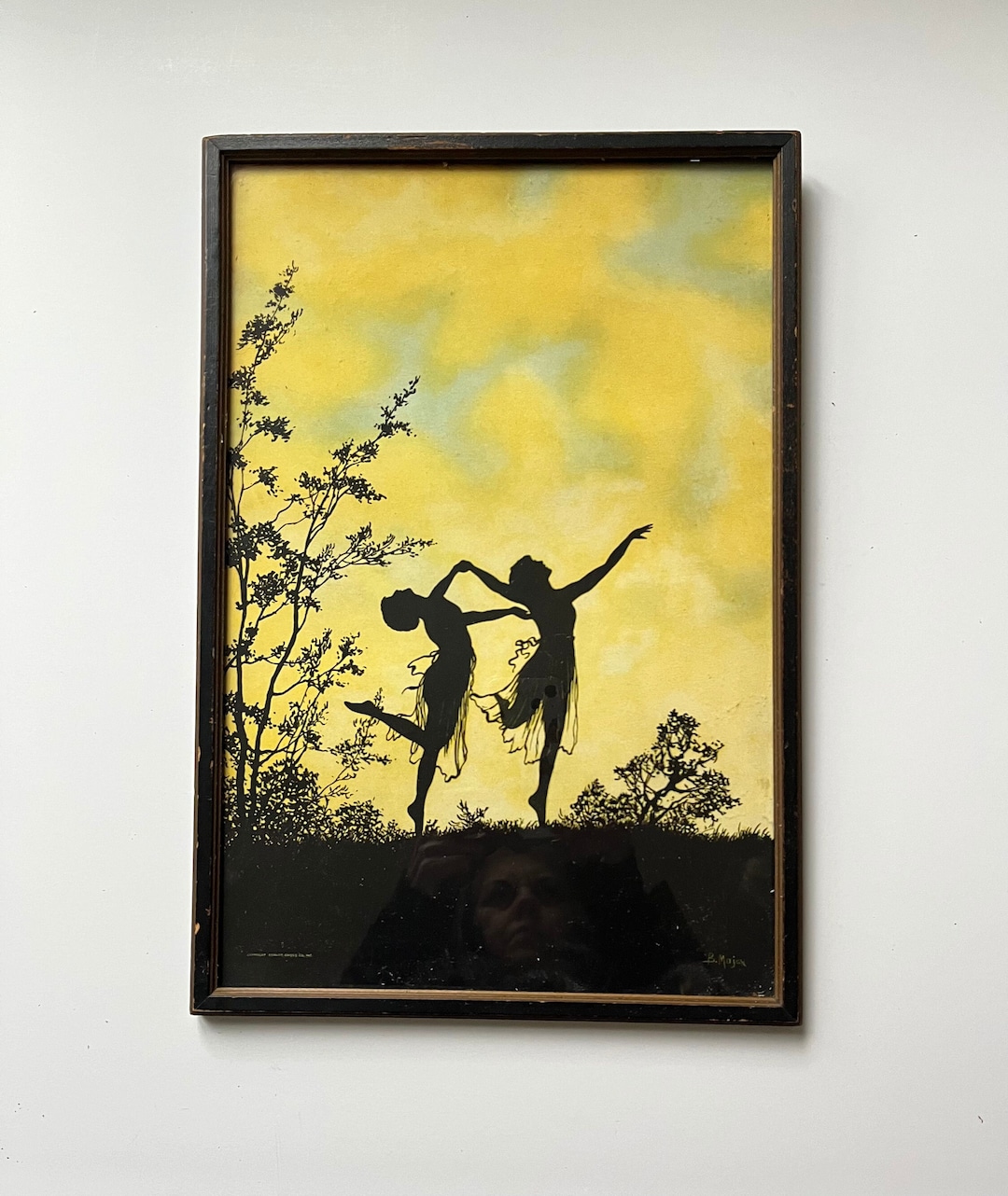 1915 B. Major Art Deco Silhouette Print "where Terpsichore Dwells" - Etsy
