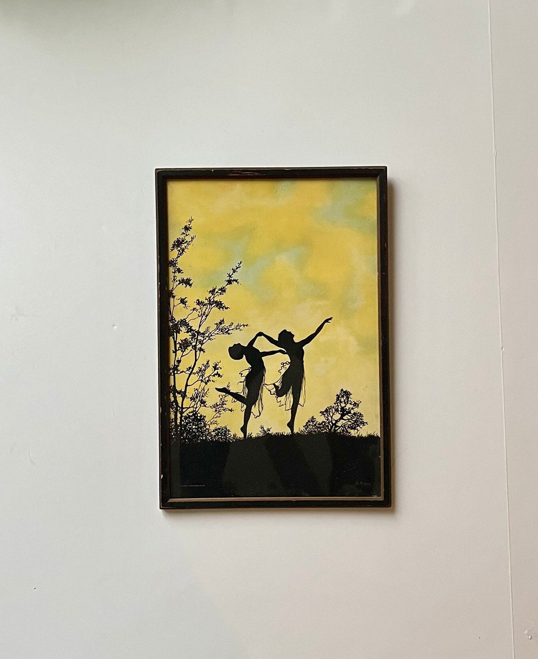 1915 B. Major Art Deco Silhouette Print "where Terpsichore Dwells" - Etsy