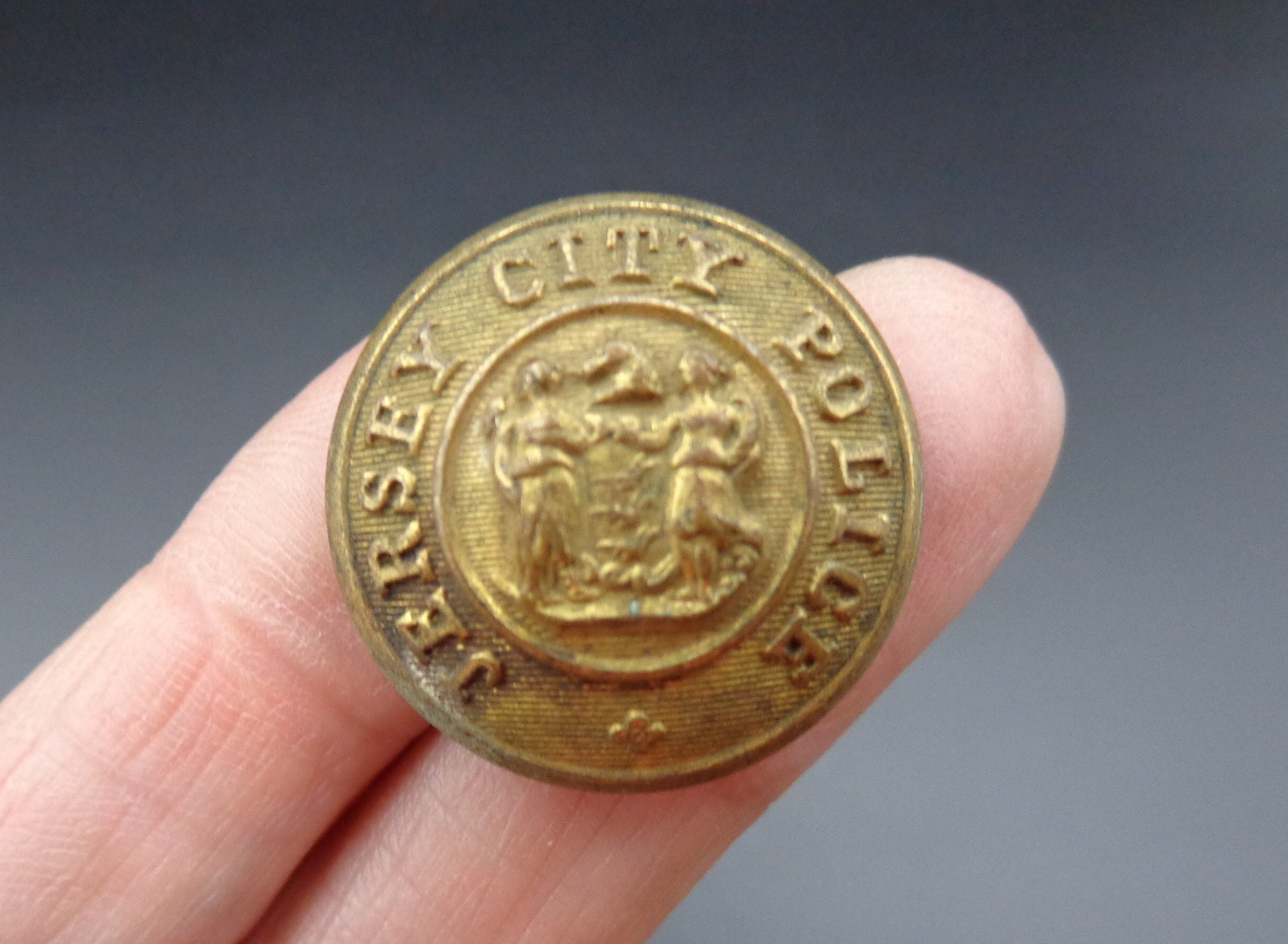 Vintage Antique Jersey City Police Uniform Button Scoville Mfg ...