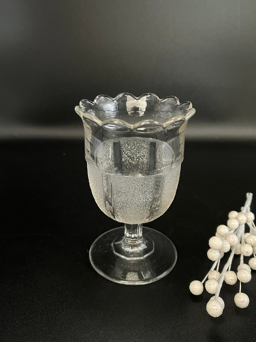 EAPG Antique Glass SPOONER Frosted AKA Stippled Band - Etsy