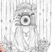 Printed Coloring Pages for Adults or Kids. Girl With Camera ...